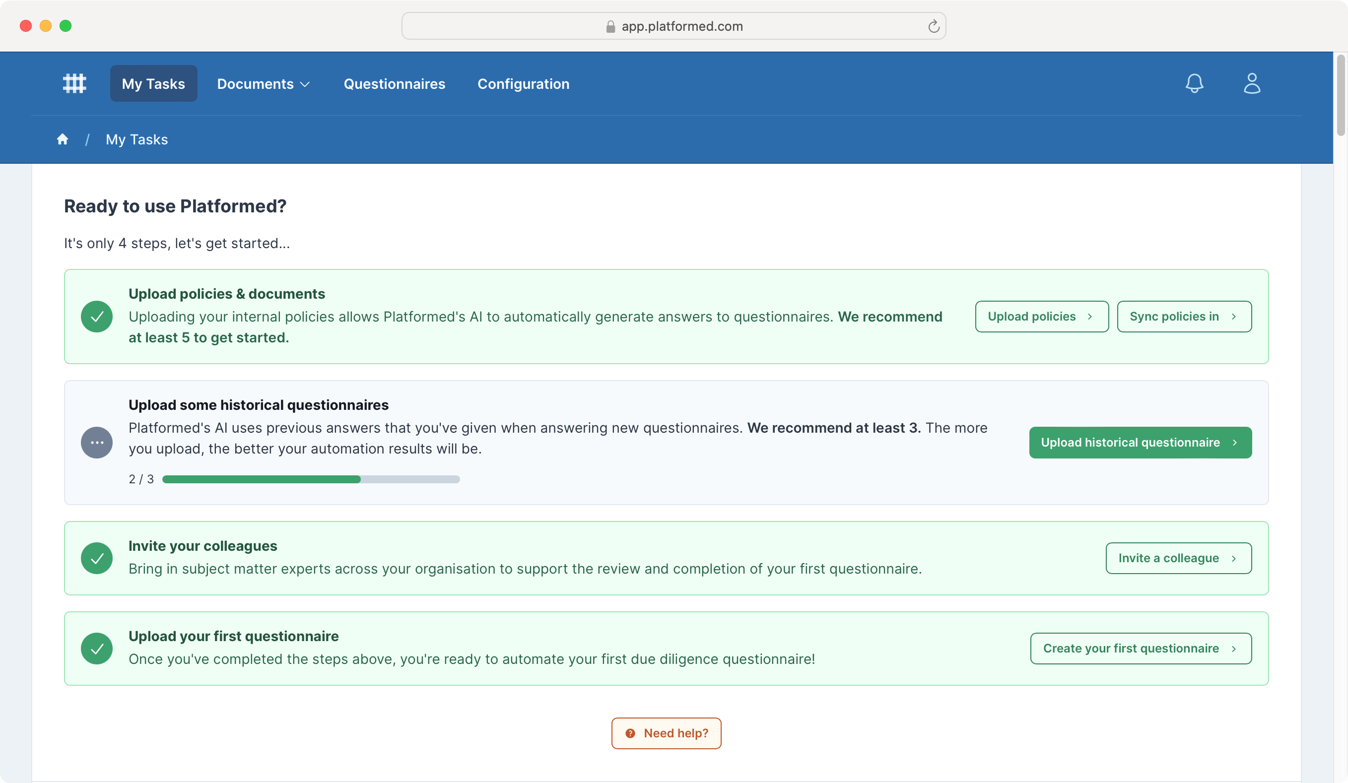 Platformed Blog - Product updates - Onboarding to Platformed